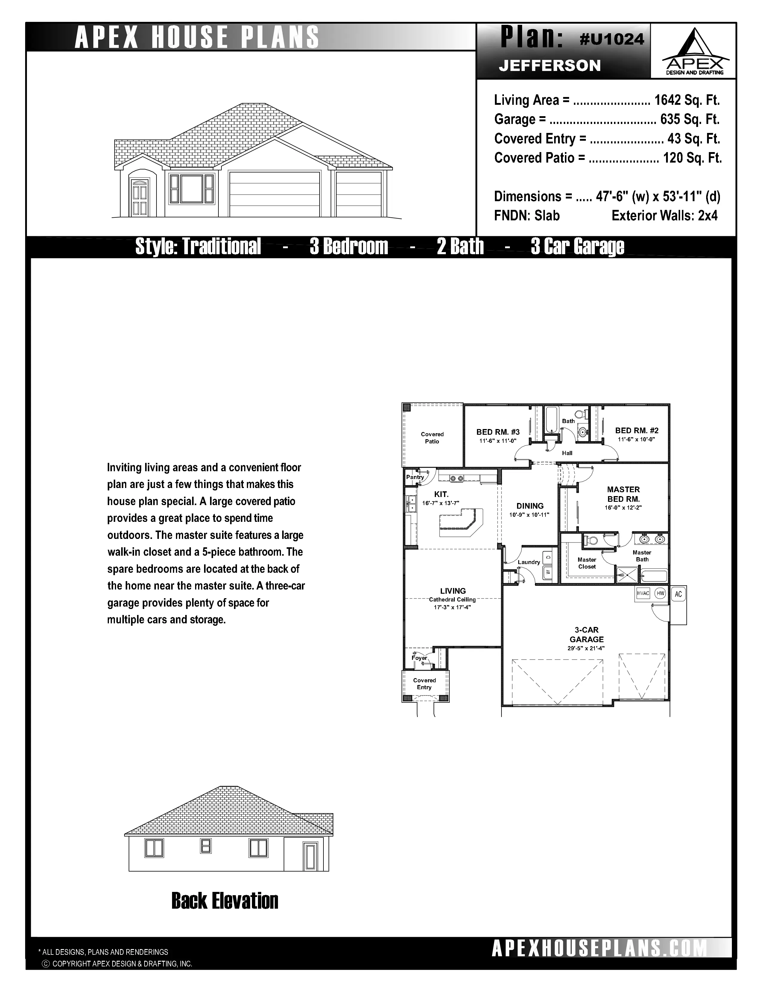 Jefferson – Apex House Plans